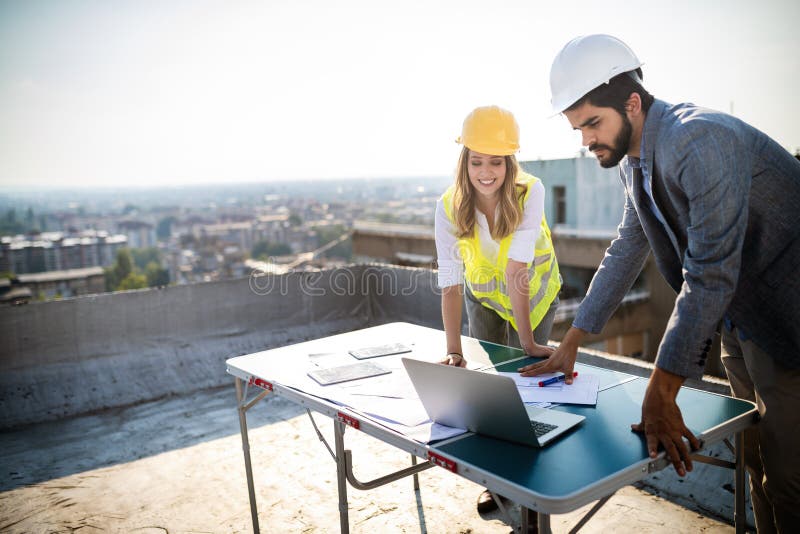 Architects, Business Manager and Engineer Meeting Project at Building ... Architects, Business Manager and Engineer Meeting Project at Building ...