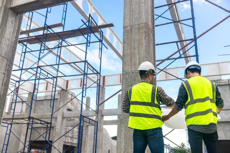 Architects are Checking the Progress of the Building Project and ...