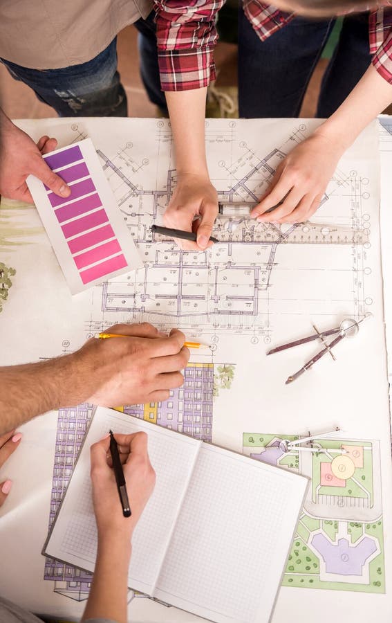 Architects stock photo. Image of occupation, drawing - 54426278