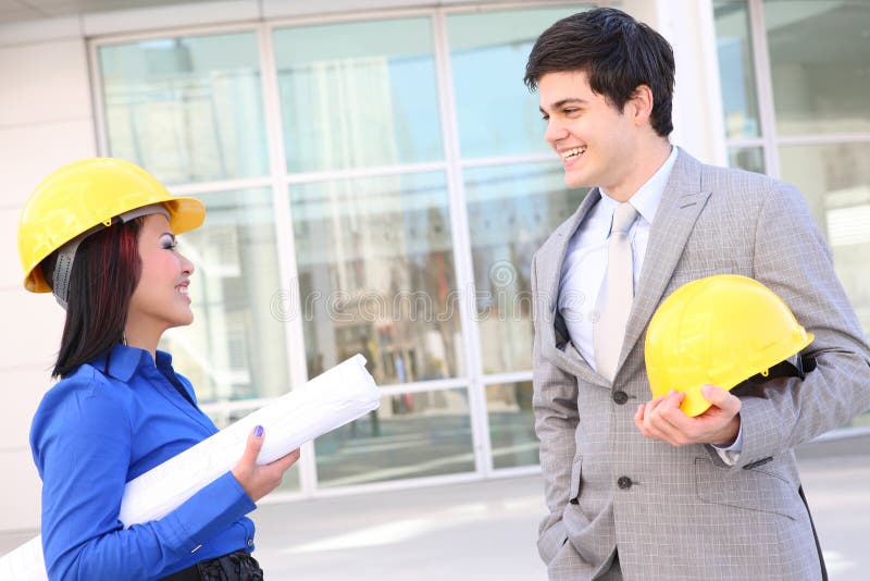 Architects on Construction Site Stock Photo - Image of asian, architect ...
