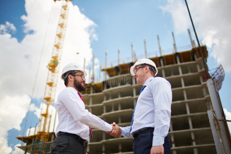 Architects at Construction Site Stock Image - Image of successful ...