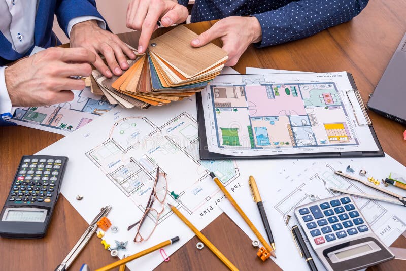 House Design with Working Tools. Stock Image - Image of design ...