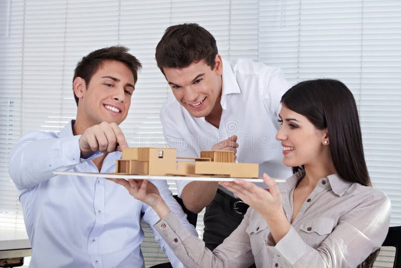 Architects Discussing Building Stock Photo - Image of architect ...