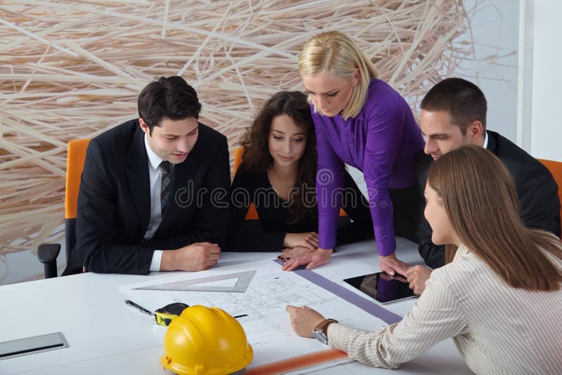 Architects discussing stock photo. Image of conference - 57078086