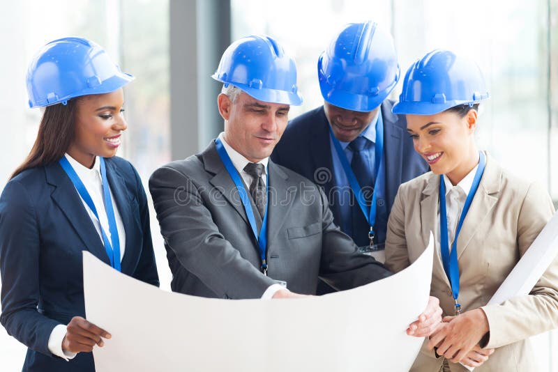 Architects Discussing Project Stock Image - Image of american, manager ...