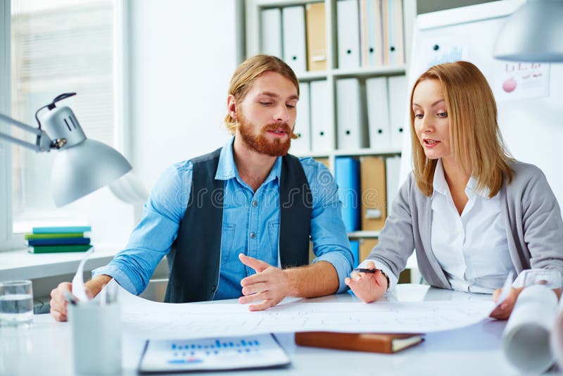 Architects at discussion stock image. Image of adult - 54927301
