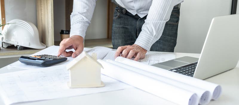 Architects or Engineering Working on Objects Tools and Construction ...