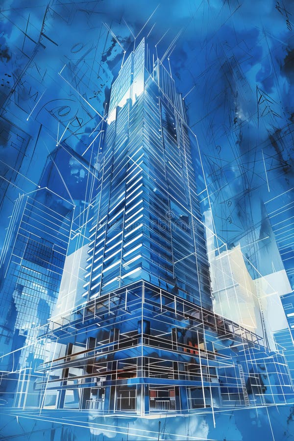 Architects and Engineers Collaborate on Blueprints for High-rise ...