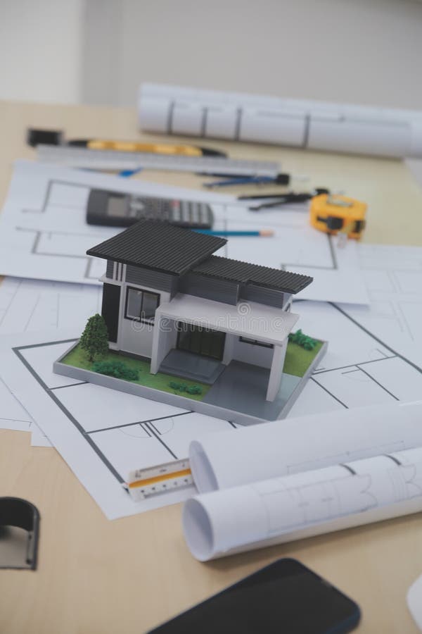 Architects, Engineers, Contractors Working in the Office with ...