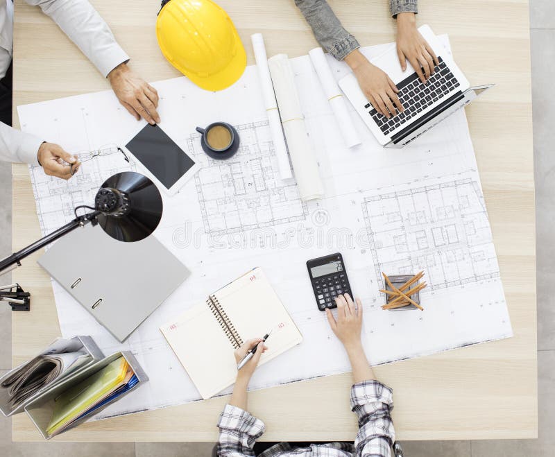 Architects and Engineers Planning on New Project Stock Photo - Image of ...