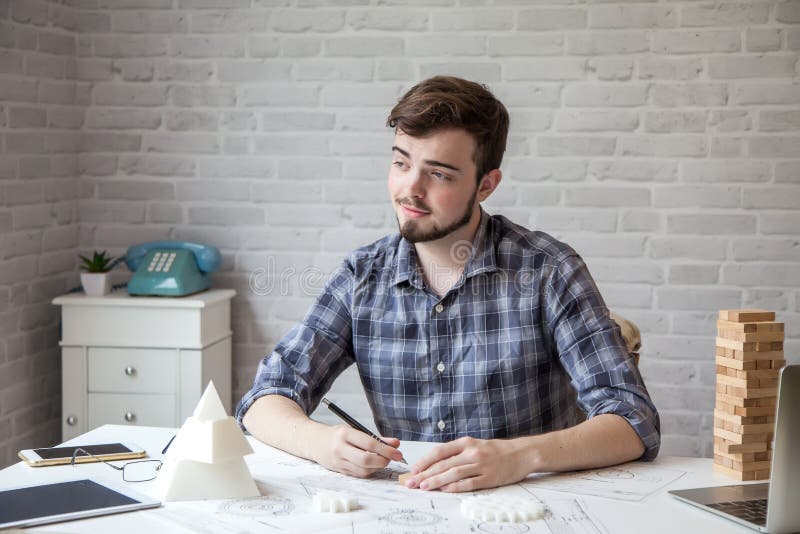 Architects or Engineers Who are Working on at Work. Engineering Working ...