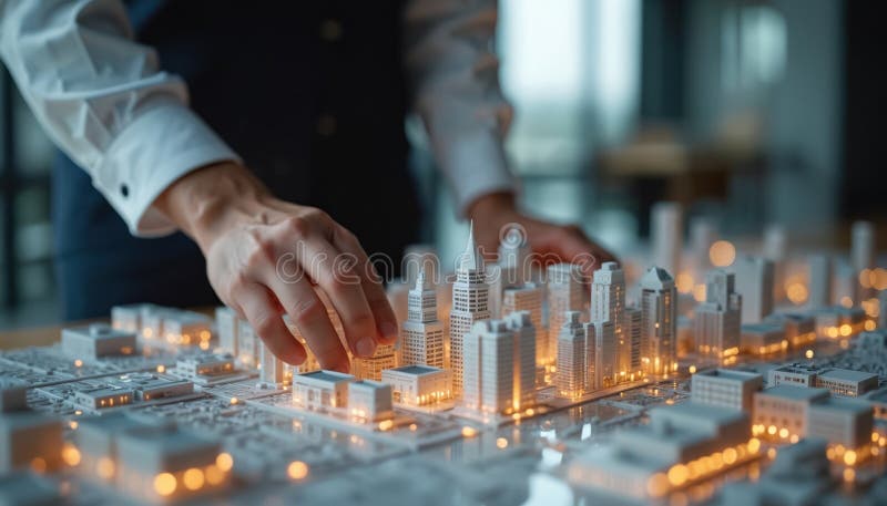 Architects Examine Holographic Augmented Reality 3D City Model in ...