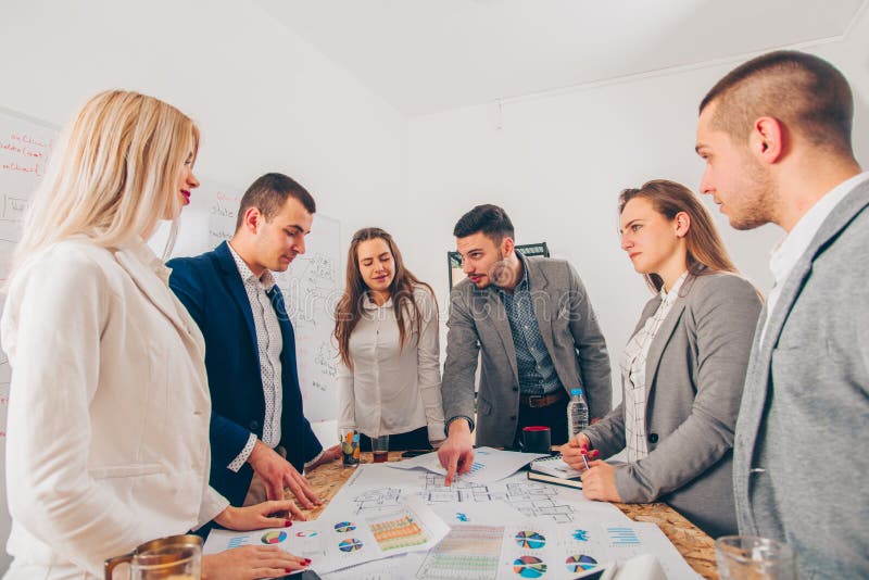 Architects Making Blueprint Stock Photo - Image of contemporary ...