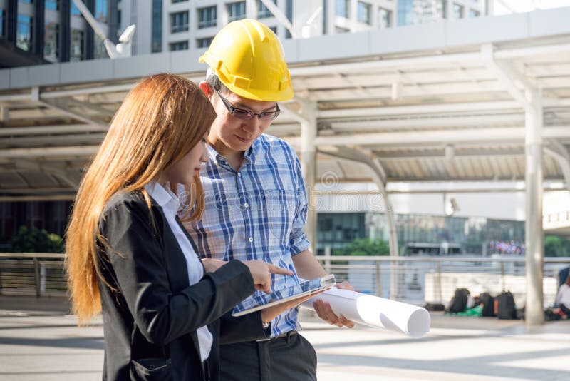 Architects are Planning New Project. they are Working at Constructions ...