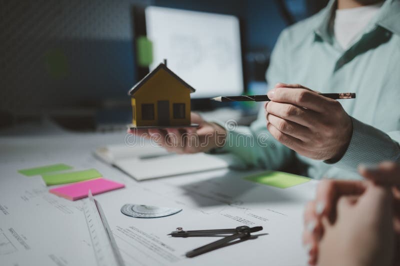 Architects are Reviewing Plans Together, Construction and Structure of ...