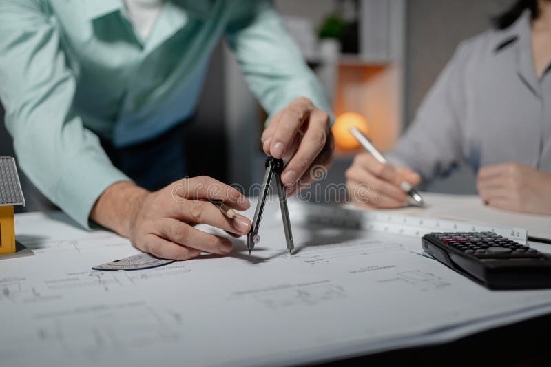 Architects are Reviewing Plans Together, Construction and Structure of ...