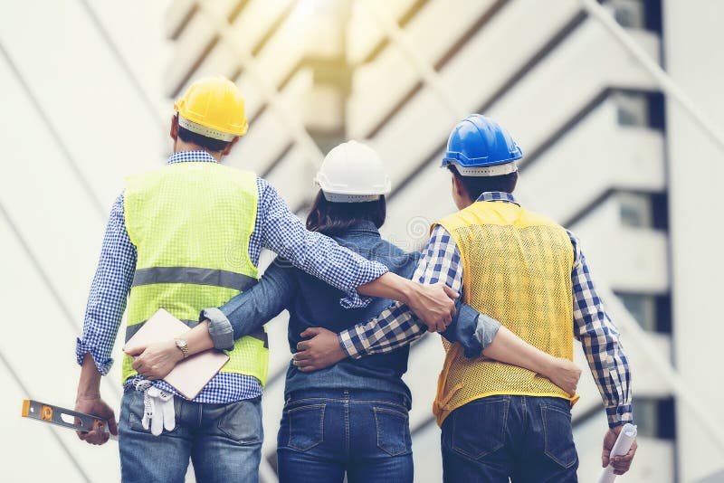 Contractor hugging brick stock photo. Image of holds - 13315924