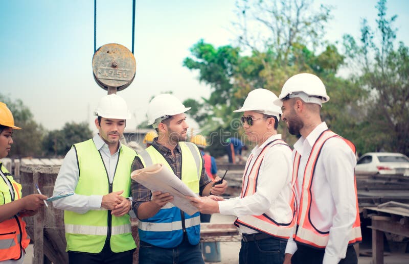 Architects a Visit To the Construction Site. Ready To Talk the Progress ...