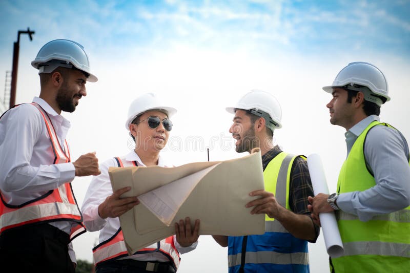 Architects a Visit To the Construction Site. Ready To Talk the Progress ...