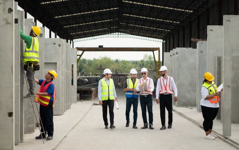 Architects a Visit To the Construction Site. Ready To Talk the Progress ...