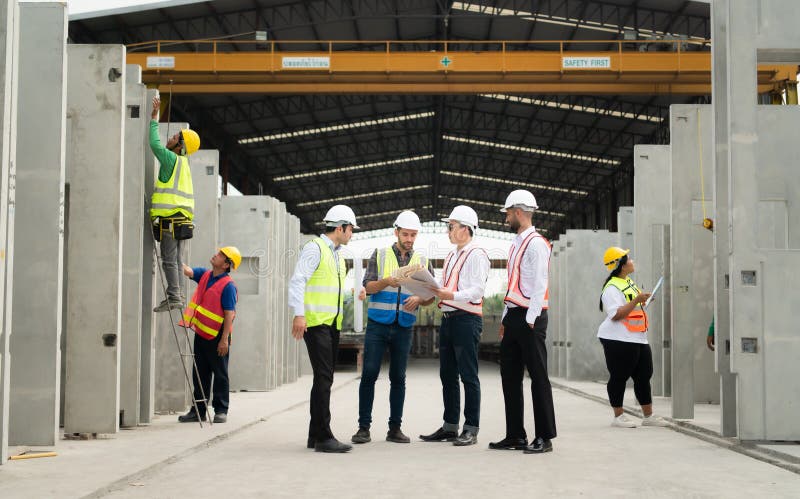 Architects a Visit To the Construction Site. Ready To Talk the Progress ...