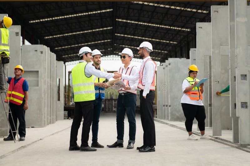 Architects a Visit To the Construction Site. Ready To Talk the Progress ...