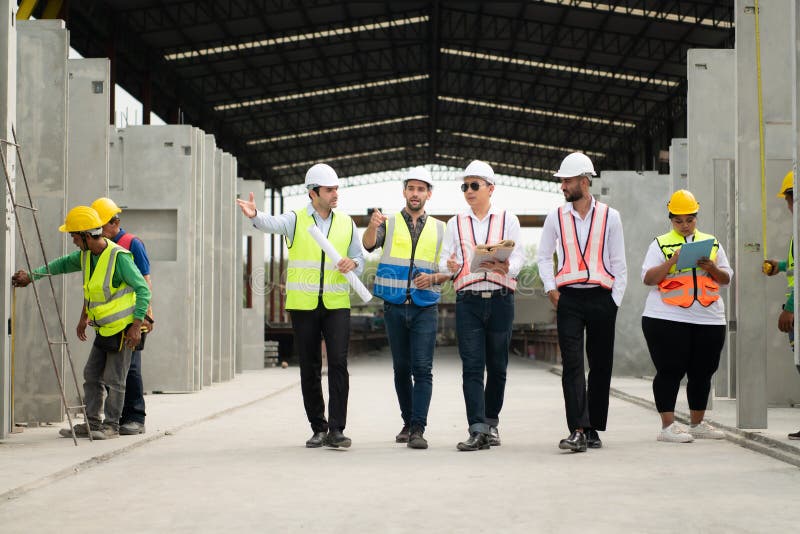 Architects a Visit To the Construction Site. Ready To Talk the Progress ...