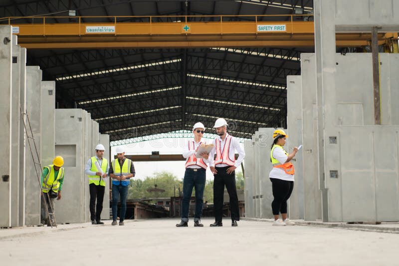 Architects a Visit To the Construction Site. Ready To Talk the Progress ...