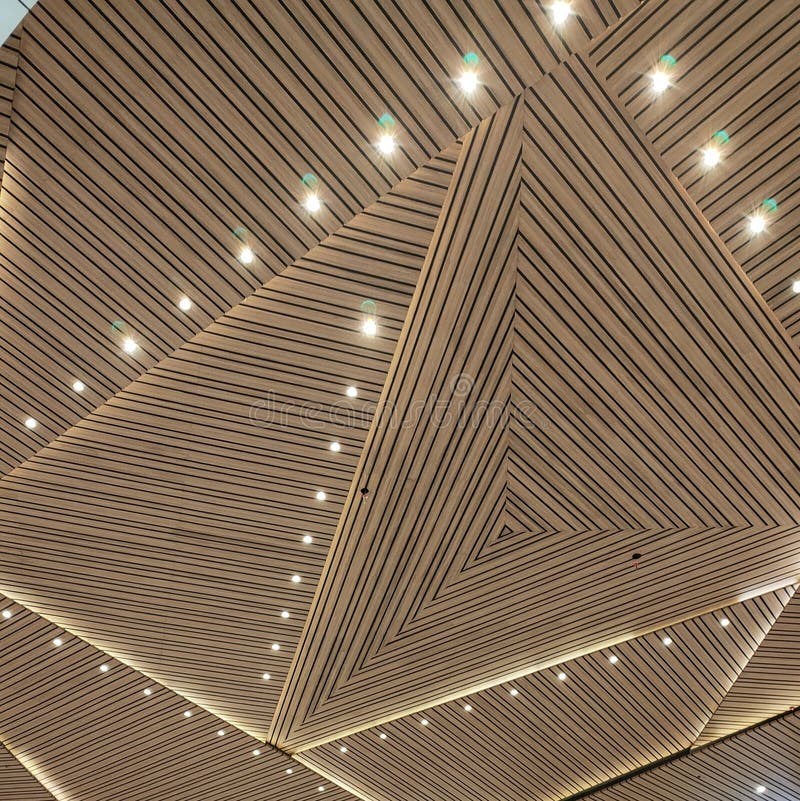 Architectur Pattern Mall Building Lights Stock Photo - Image of indoor ...