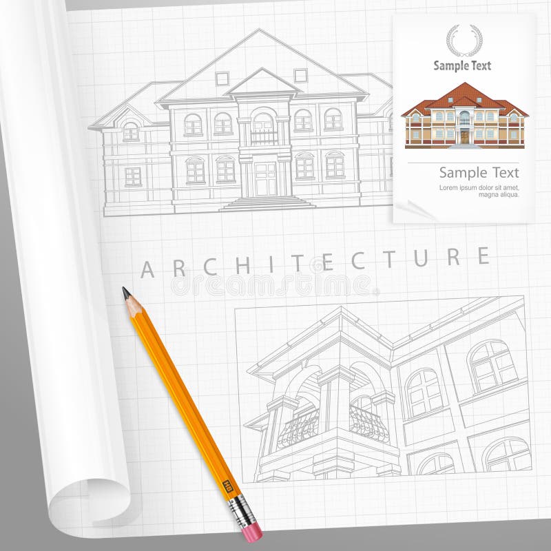 Architecturaal Plan Van De Bouw Met Specificatie Vector Illustratie ...