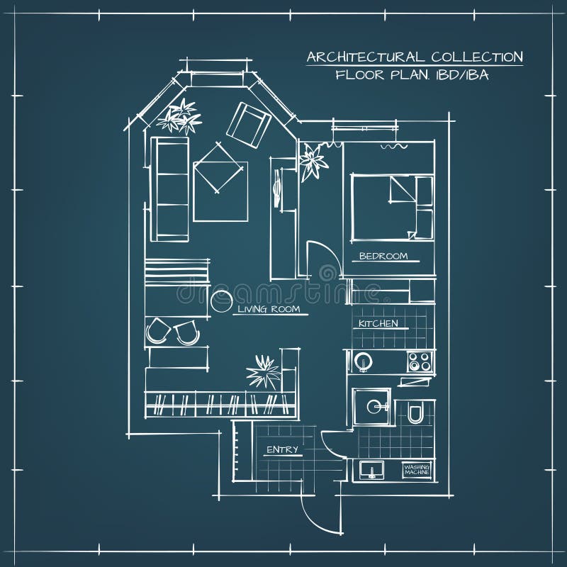 Architectuurplan In Hoogste Mening Vector Illustratie - Illustratie ...