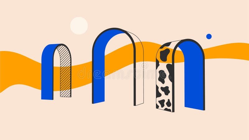 Architectural Abstract Background with Arches Stock Vector ...