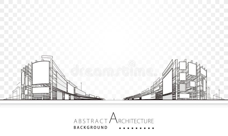 Architectural Abstract Background Stock Vector - Illustration of built ...