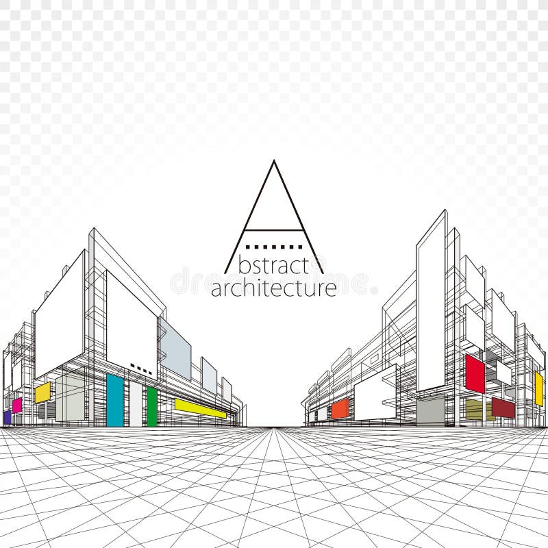 Architectural Abstract Background Stock Vector - Illustration of ...