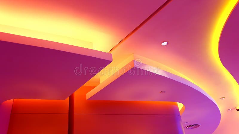 Architectural Abstract Ceiling Light Fixture Stock Photo - Image of ...
