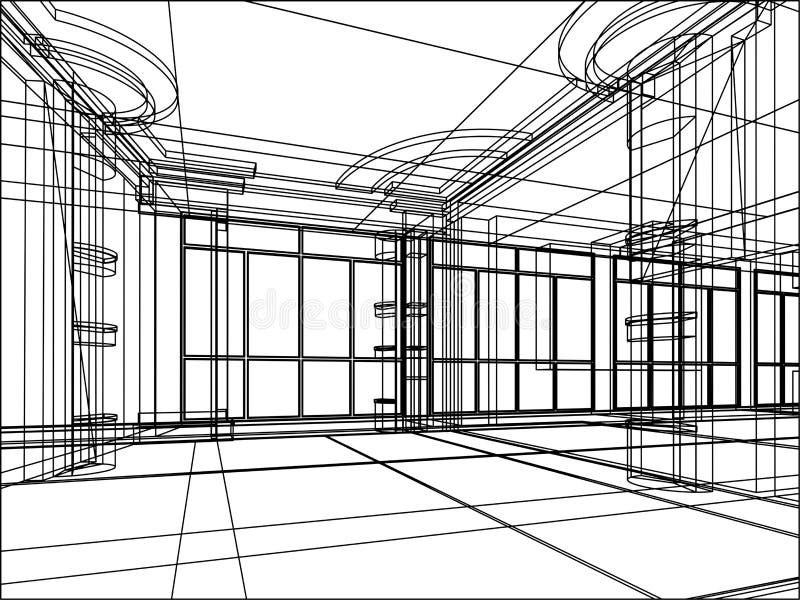 Architectural Abstract Sketch Stock Illustration - Illustration of ...