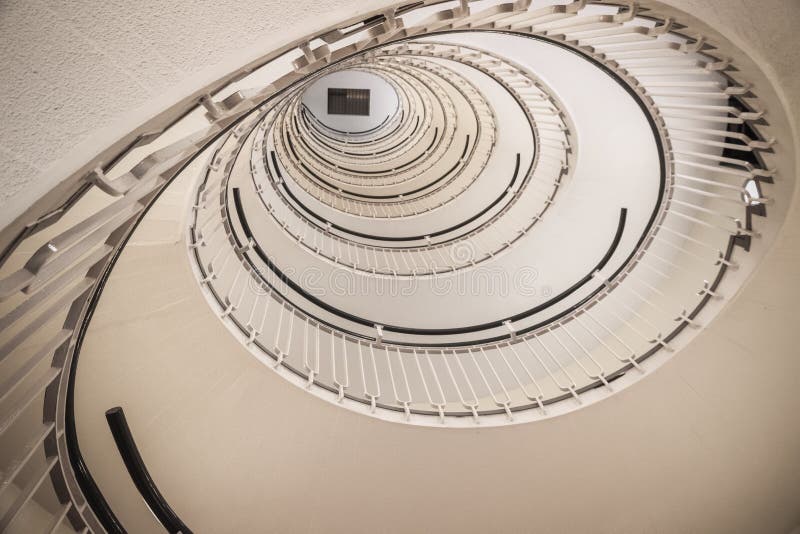 Architectural Abstract, a Spiral Staircase Stock Photo - Image of ...