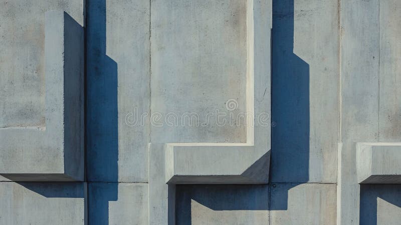 Architectural Abstract with Thick Geometric Wall Molding Design Stock ...