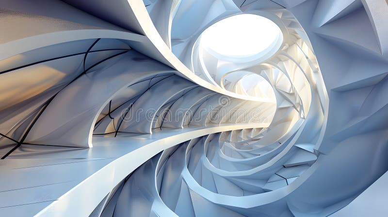 Architectural Abstract Twist Forms Background Artistic Design Structure ...