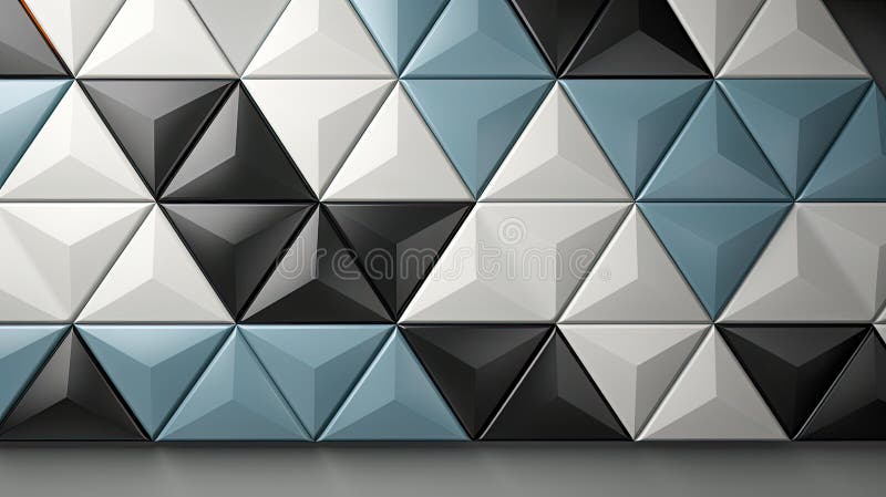 Architectural Aesthetics: Geometric Abstract Triangles Wall with ...