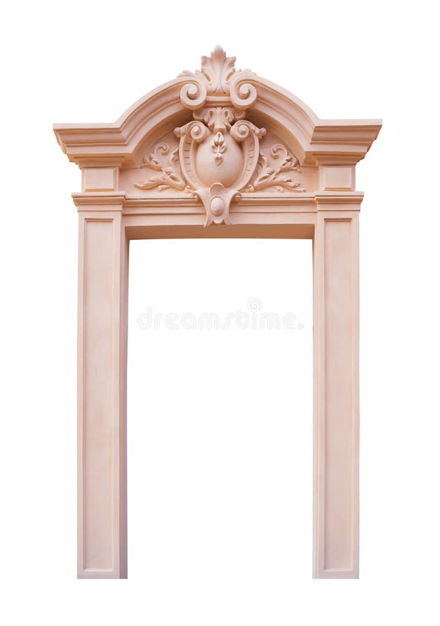 Architectural Ancient Arch Isolated on White Background Stock Photo ...