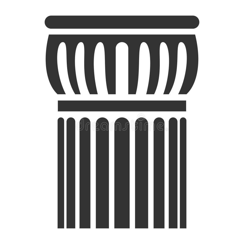 Architectural Ancient Column Icon, Design of Classical Pattern Stock ...
