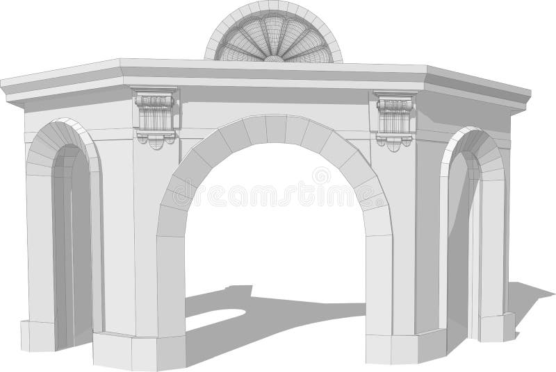 Architectural arch stock vector. Illustration of column - 94536948
