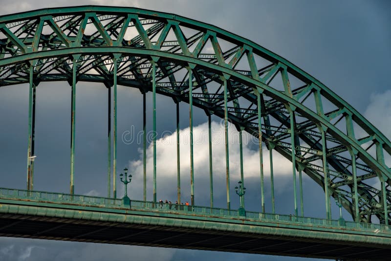 Architectural Arch of Tyne Bridge in Newcastle, the UK on a Stormy ...