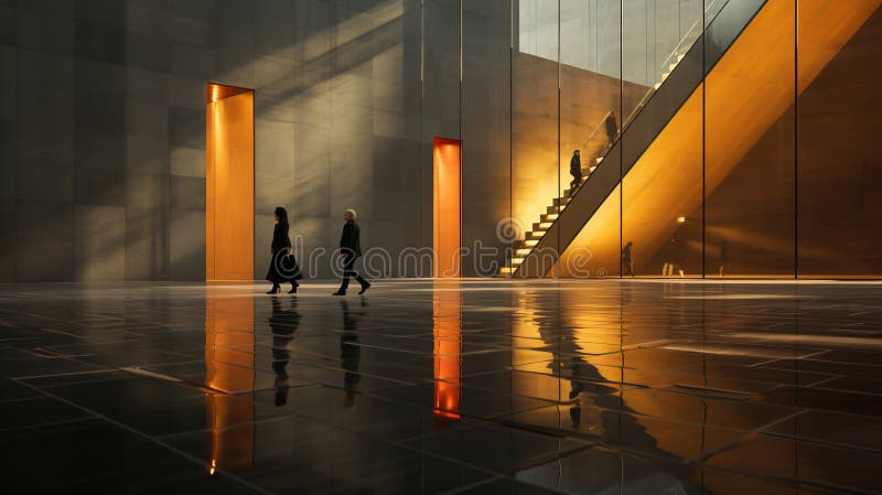 Architectural Art of a Geometrical Building with Light during Night ...