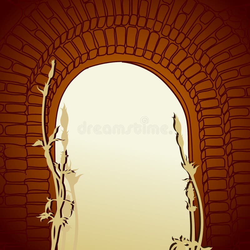 Architectural Background with Arch Stock Vector - Illustration of ...