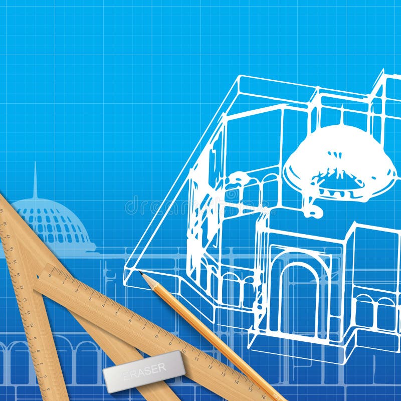Architectural Background for Architectural Project, Stock Illustration ...