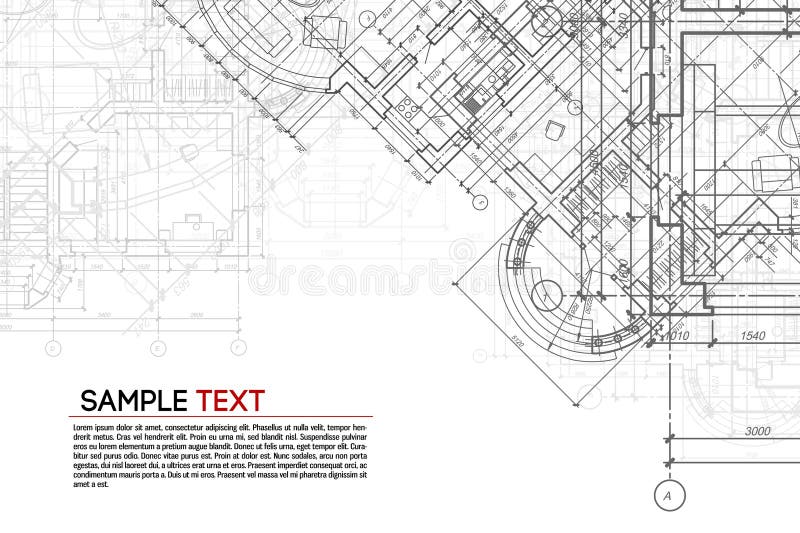 Architectural Background. Building Construct Plan Stock Illustration ...