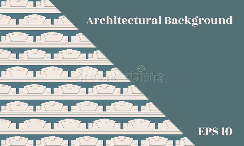 Architectural Background with Decorative Belt with Architectural ...