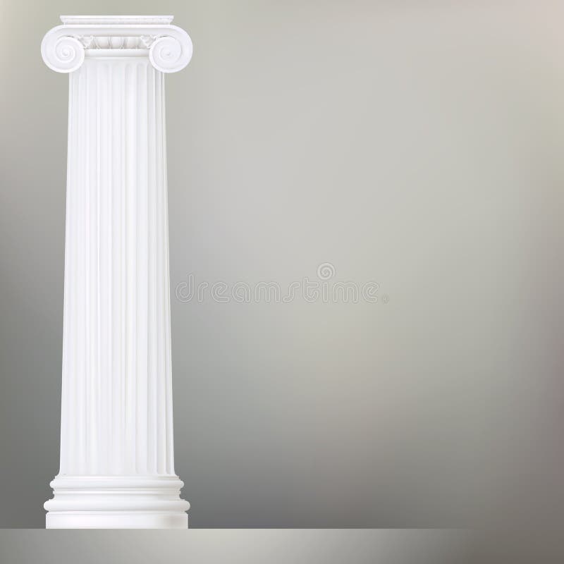 Architectural Background with Ionic Column Stock Vector - Illustration ...